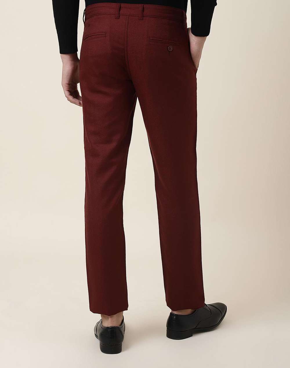 Buy Maroon Wool Slim Fit Pants For Men Online At Fabindia 20047100