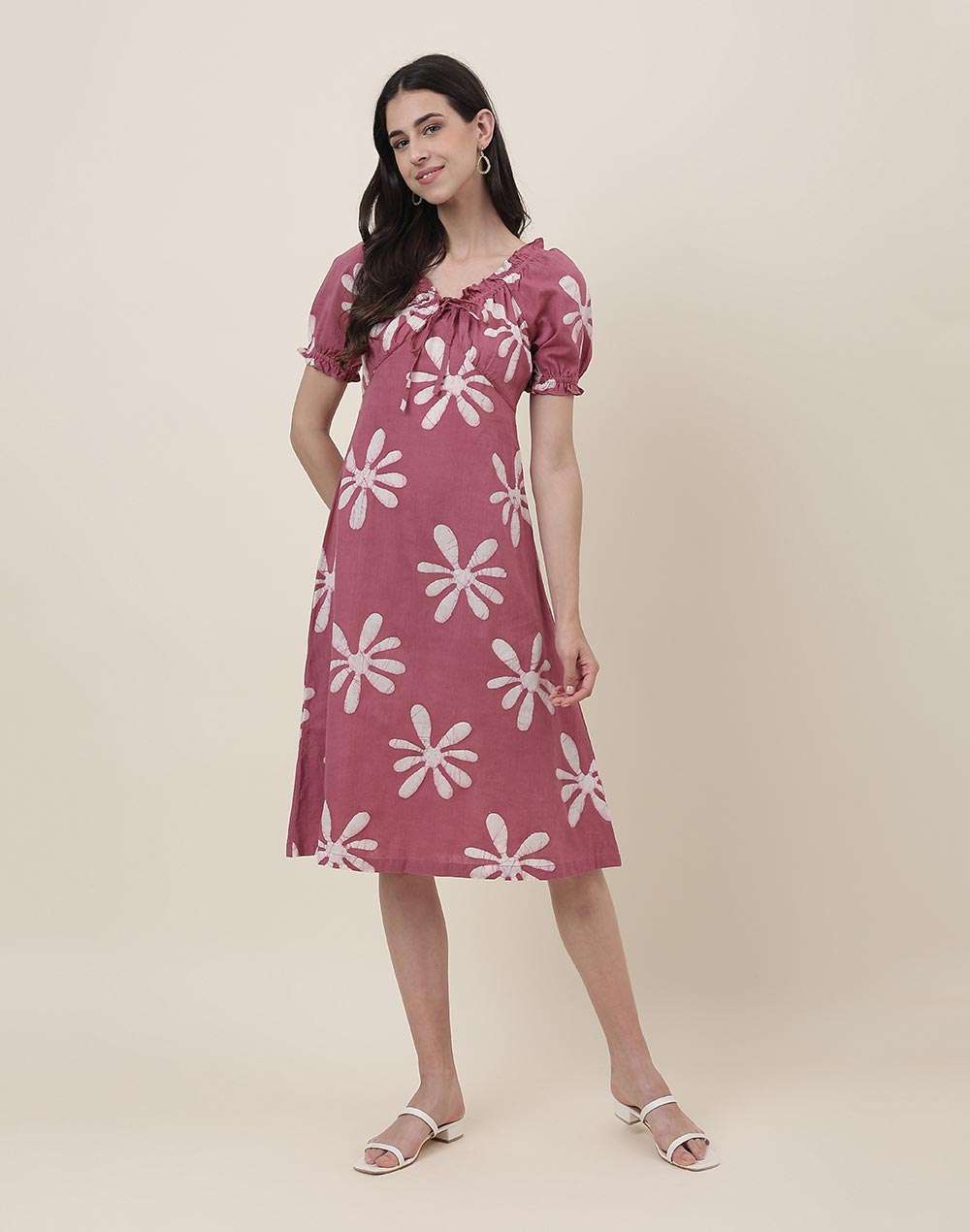 Buy FabNu Pink Cotton Linen Printed Midi Dress for Women Online at ... Buy FabNu Pink Cotton Linen Printed Midi Dress for Women Online at ...
