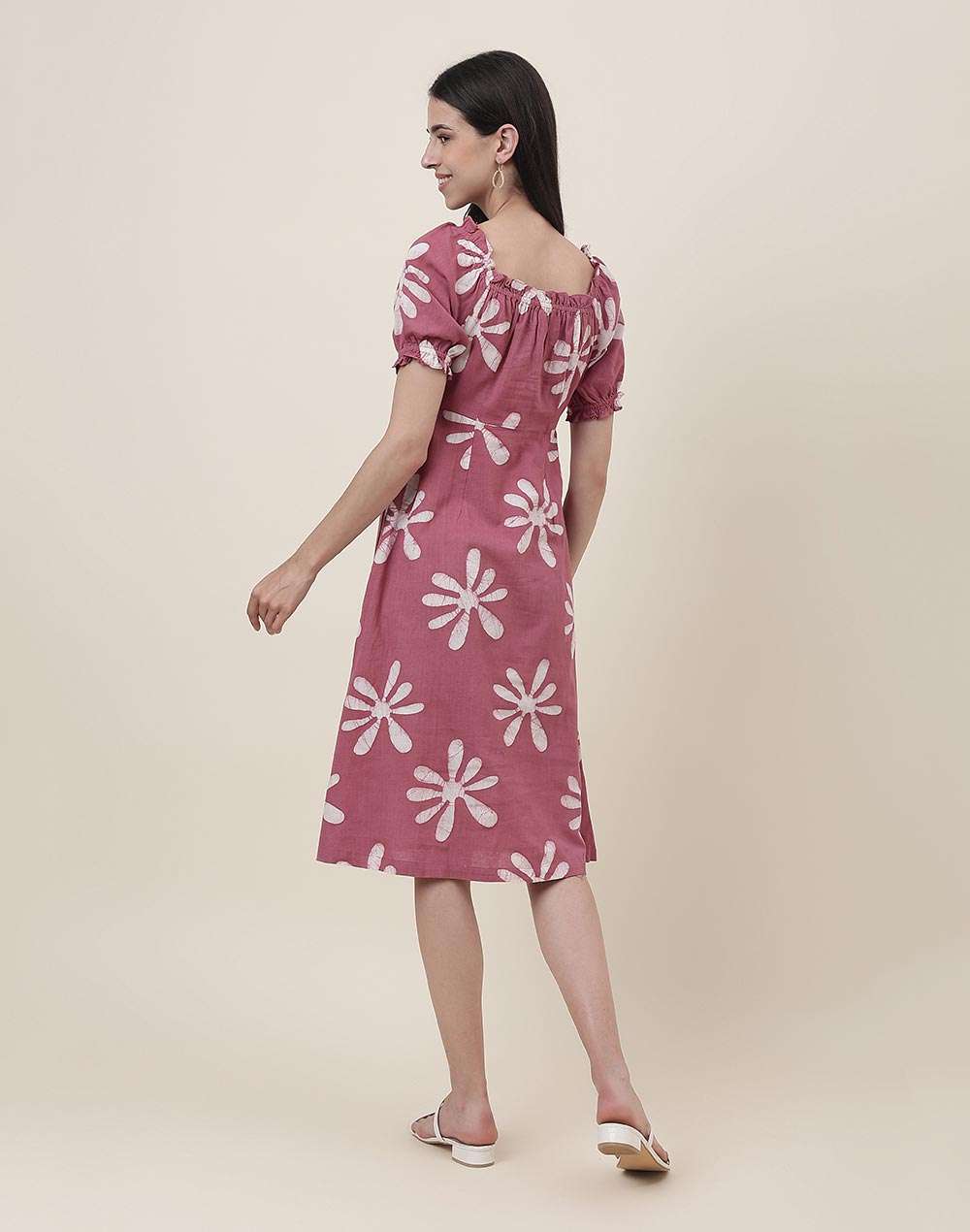 Buy FabNu Pink Cotton Linen Printed Midi Dress for Women Online at ... Buy FabNu Pink Cotton Linen Printed Midi Dress for Women Online at ...